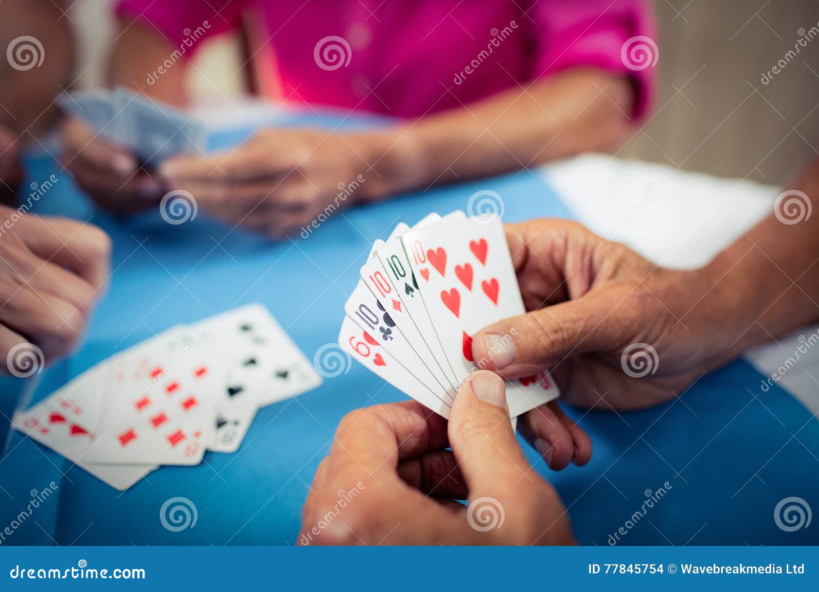 Group of Seniors Playing Cards Stock Photo - Image of activity, aged ...