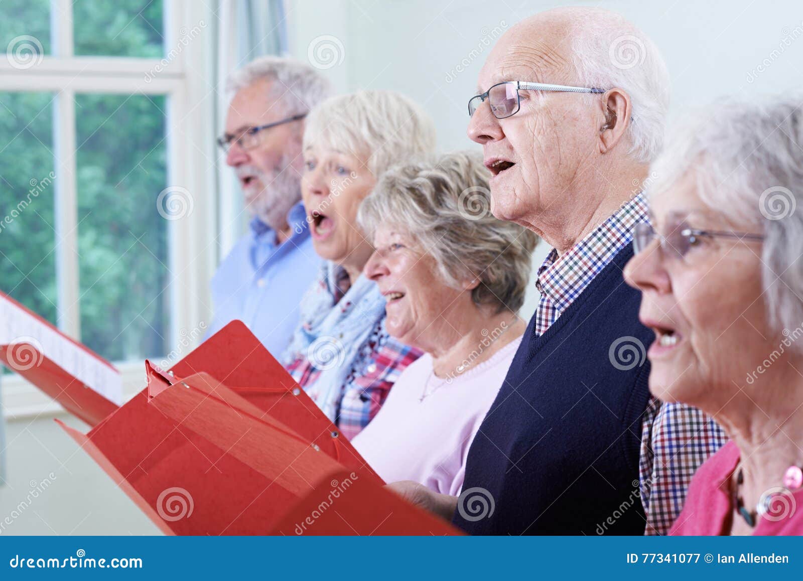 Group of Seniors Singing in Choir Together Stock Image - Image of ...