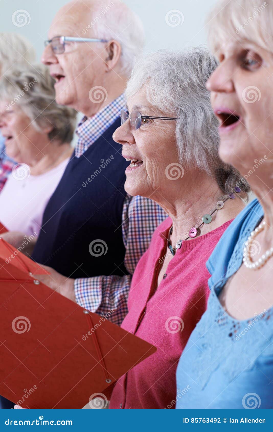 Group of Seniors Singing in Choir Together Stock Photo - Image of ...