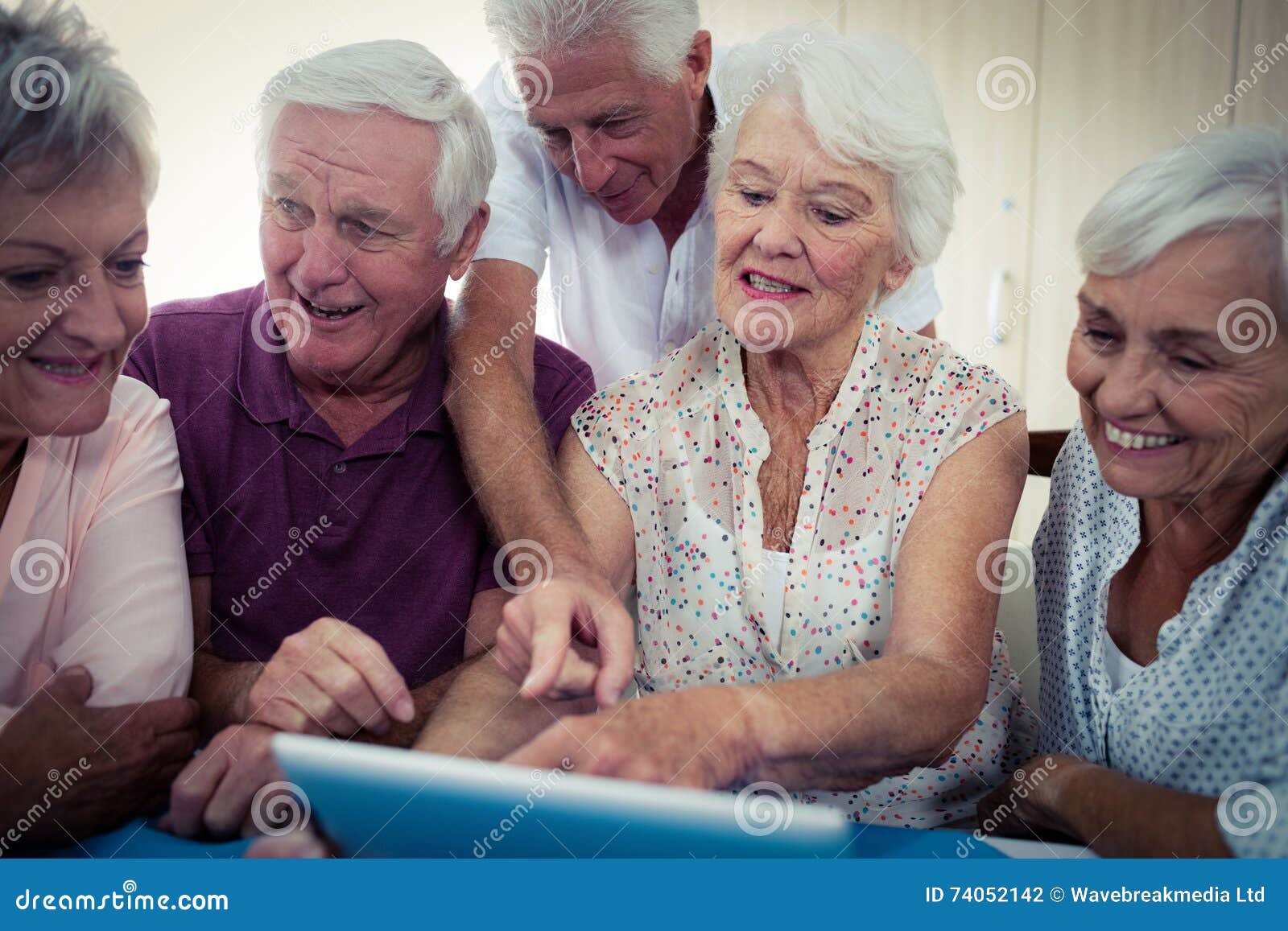 Group of Seniors Using a Computer Stock Photo - Image of home, computer ...