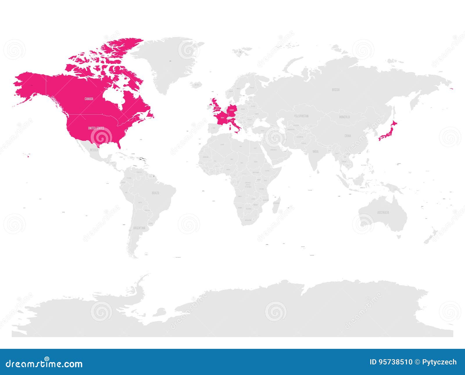 G7, Group Of Seven, Infographic And Map Vector Illustration ...