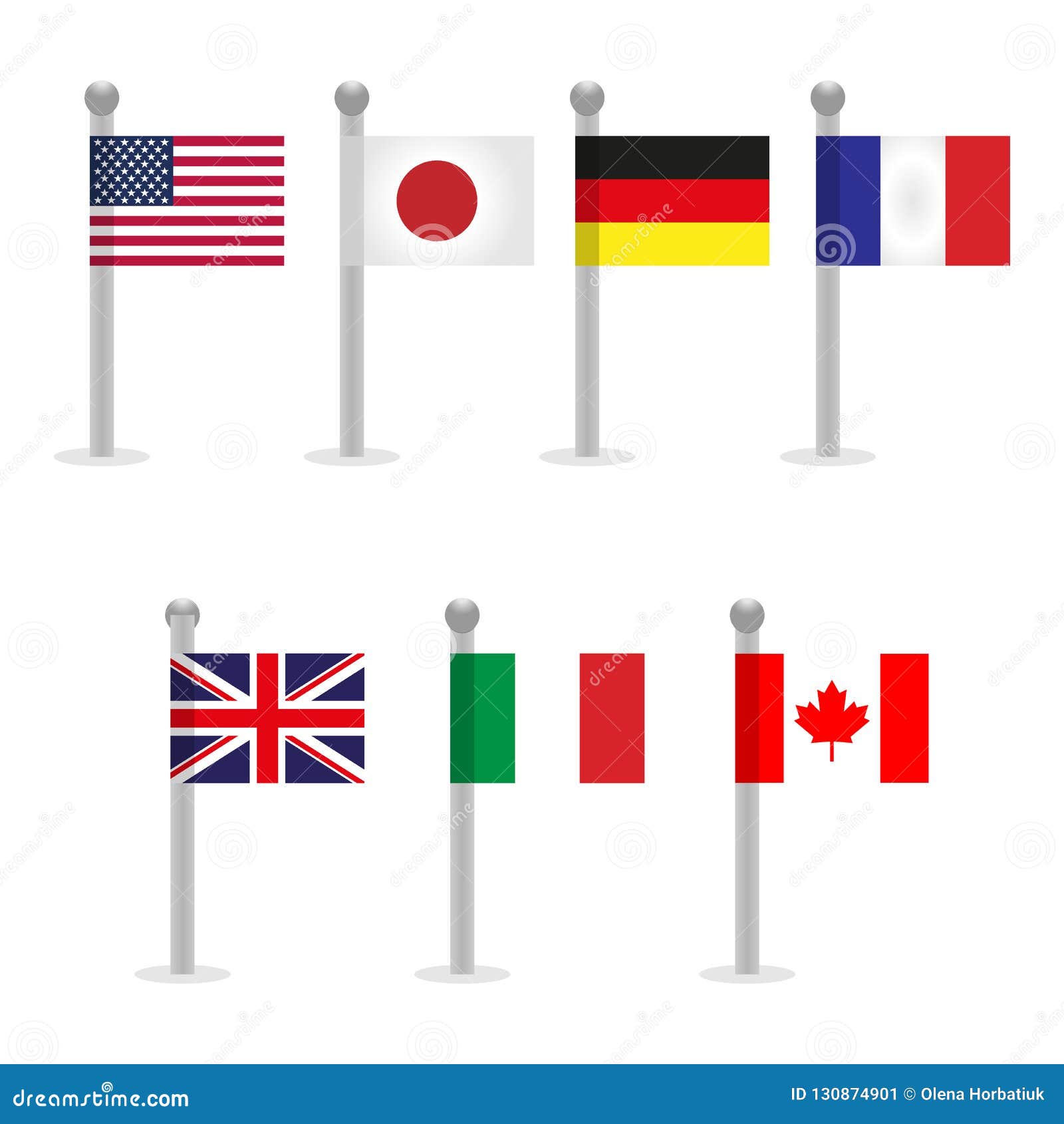 Seven Flags The Provinces Of Costa Rica - Alphabetical Order With Name ...