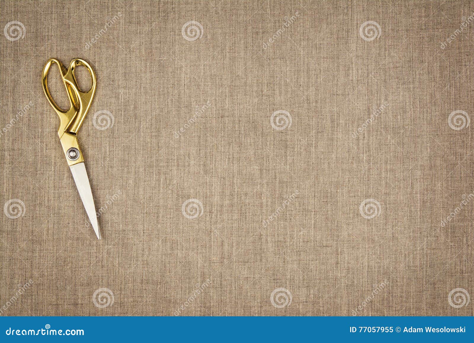 Group of Sewing Objects Lying Flat on a Natural Linen Stock Image ...