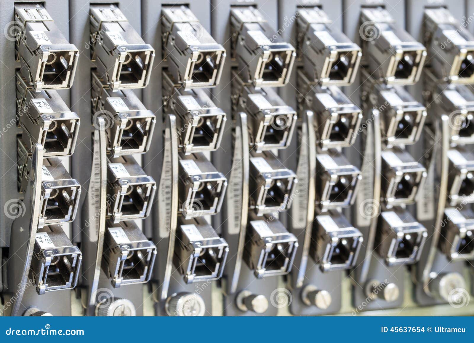 Group of SFT optic port stock photo. Image of ethernet - 45637654