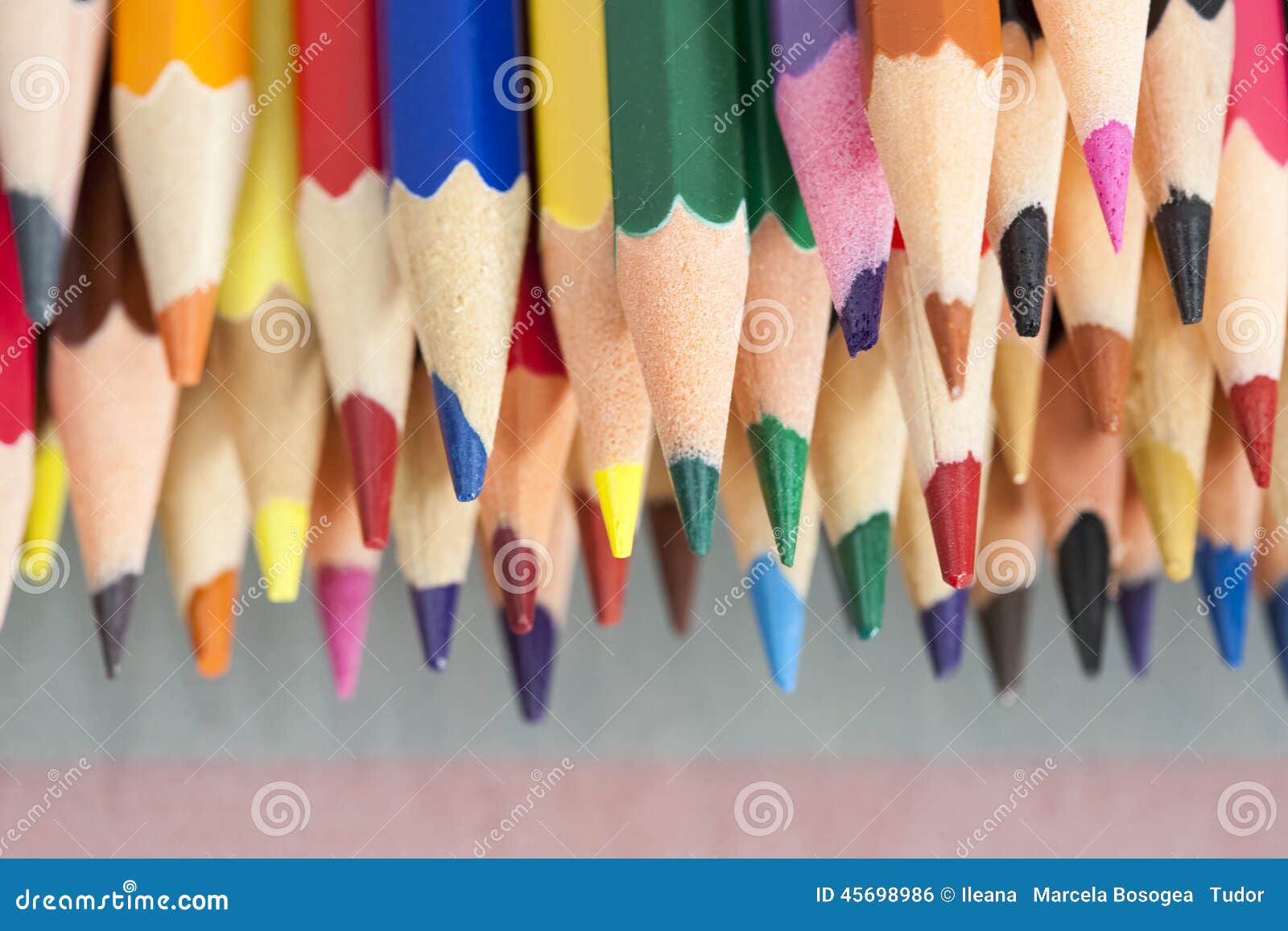 Group of Sharp Colored Pencils Stock Photo - Image of colorful, design ...