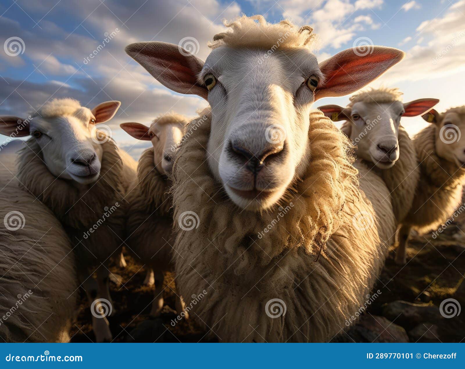 A group of sheep stock image. Image of white, nature - 289770101