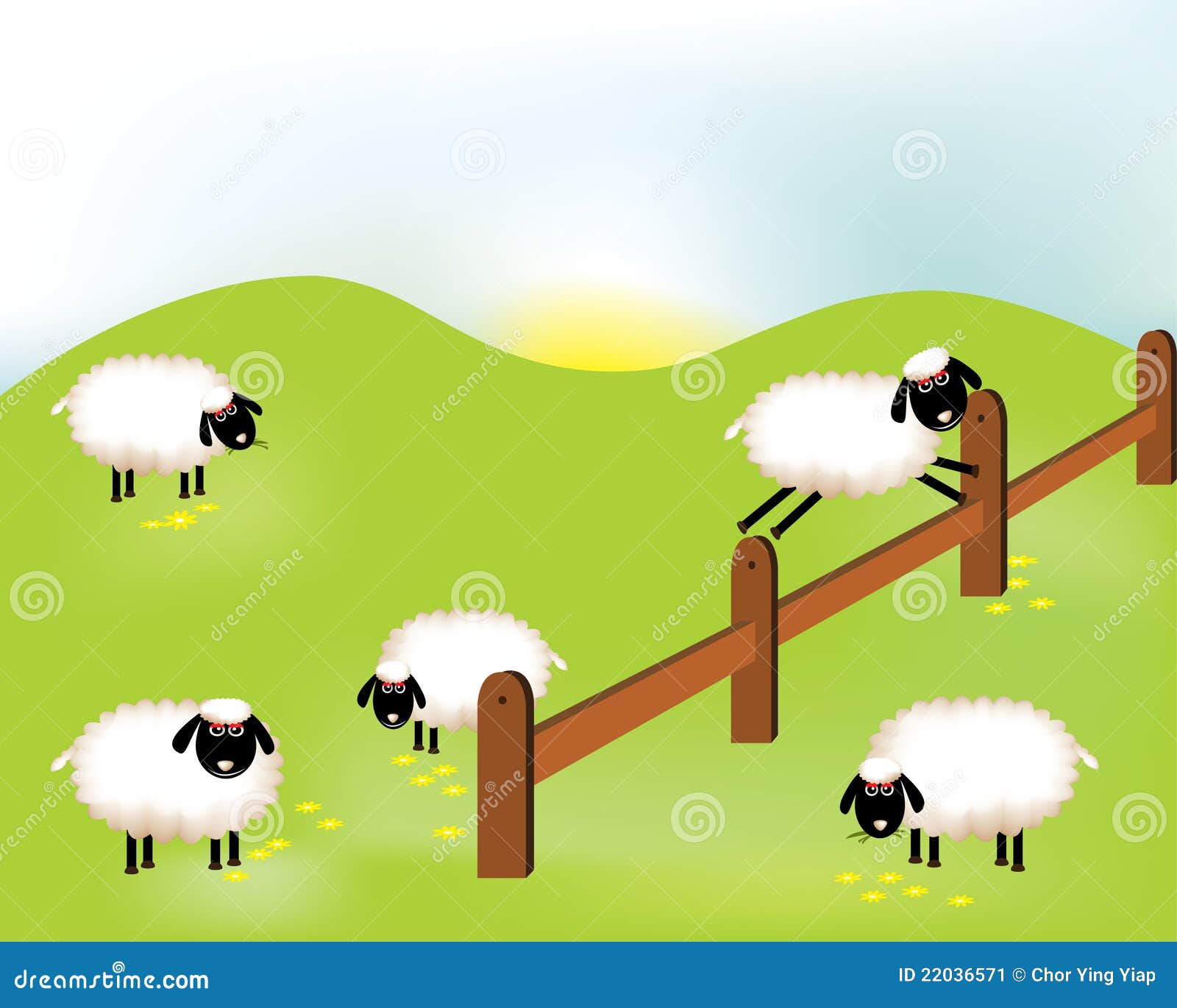 Group of sheeps stock vector. Illustration of healthy - 22036571