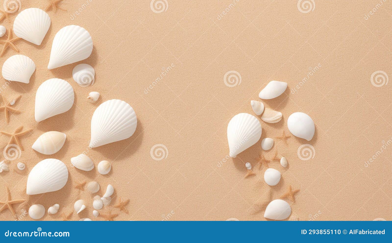 A Group of Shells on a Beach Stock Illustration - Illustration of shell ...