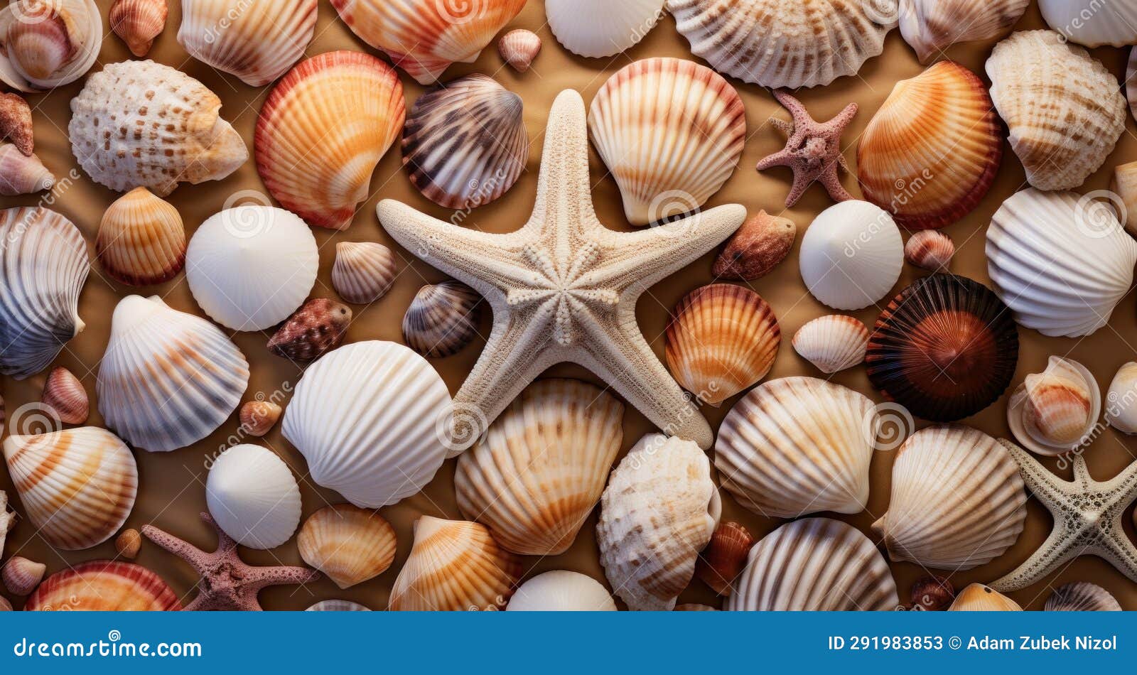 A group of shells stock illustration. Illustration of beach - 291983853