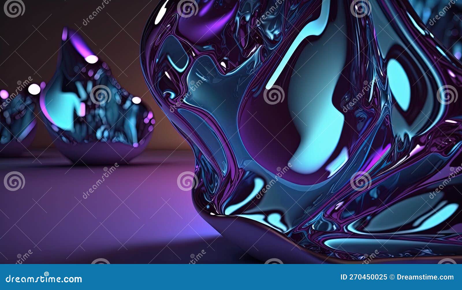 A Group of Shiny Objects Sitting on Top of a Table. Generative Ai Stock ...