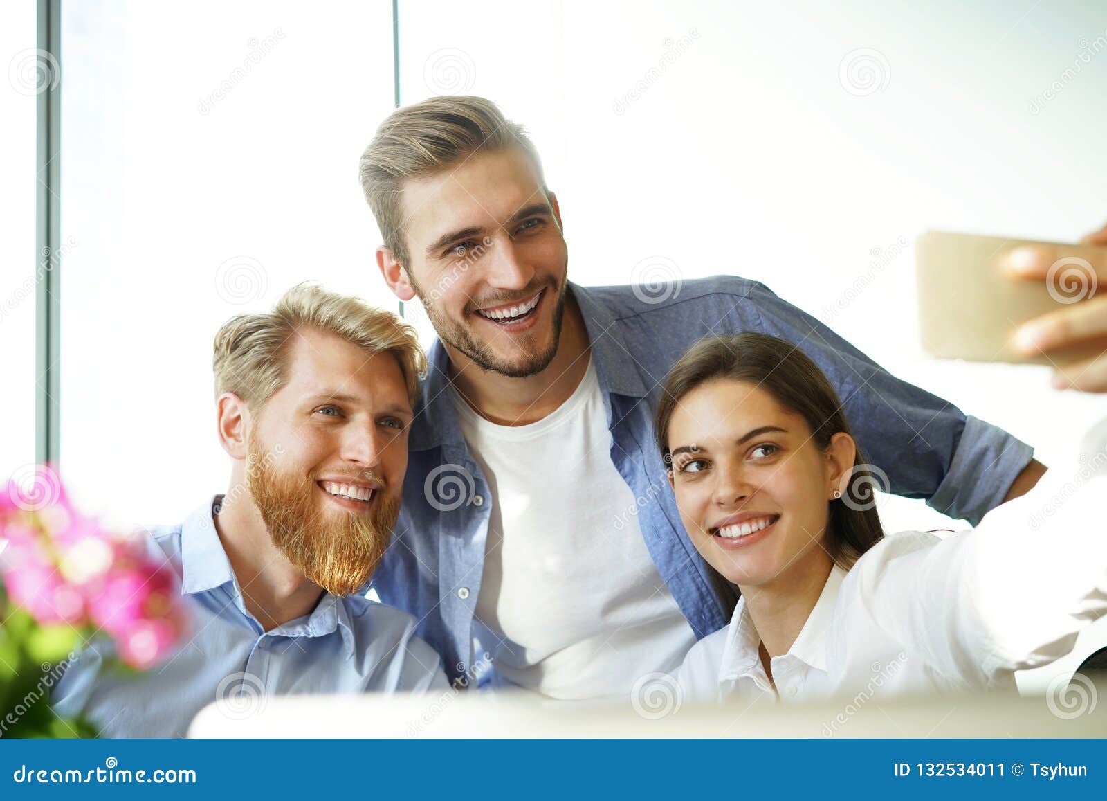Group Shot of Colleagues Having Fun in Their Office. Stock Image ...