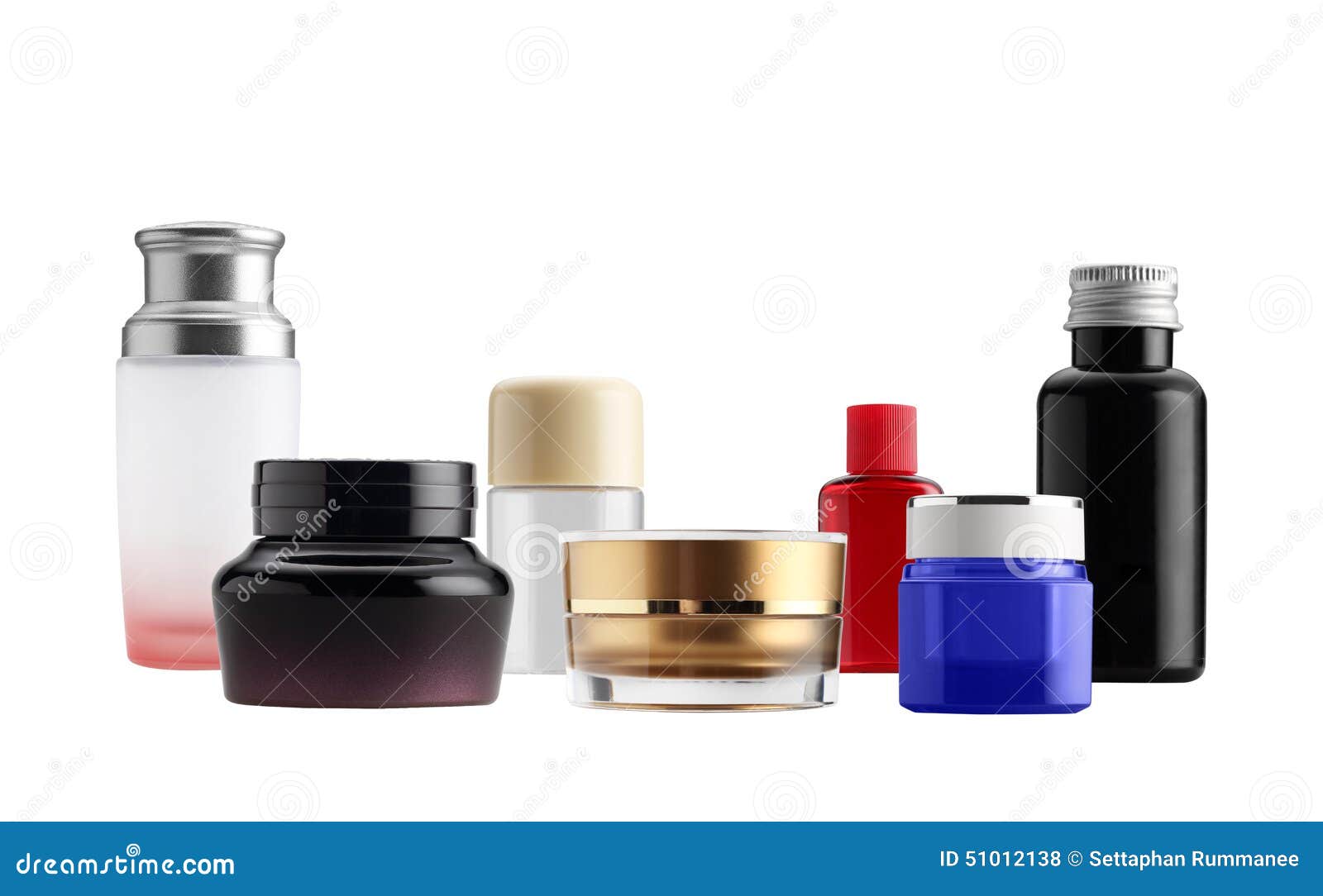 The Group Shot Packaging Bottle and Jar Isolated Stock Photo - Image of ...