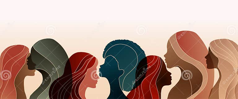 Group Silhouette Of Multicultural Women International Women S Day