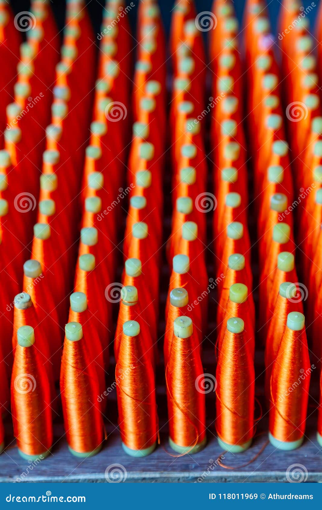 Group of Silk Spools with Red Silk Thread Yarn for Weaving Machine To ...