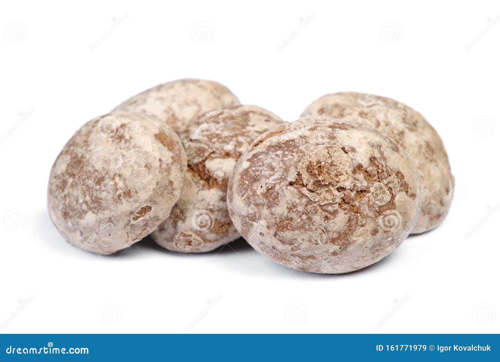 Group of Simple Oval Gingerbread Cookies Stock Image - Image of object ...