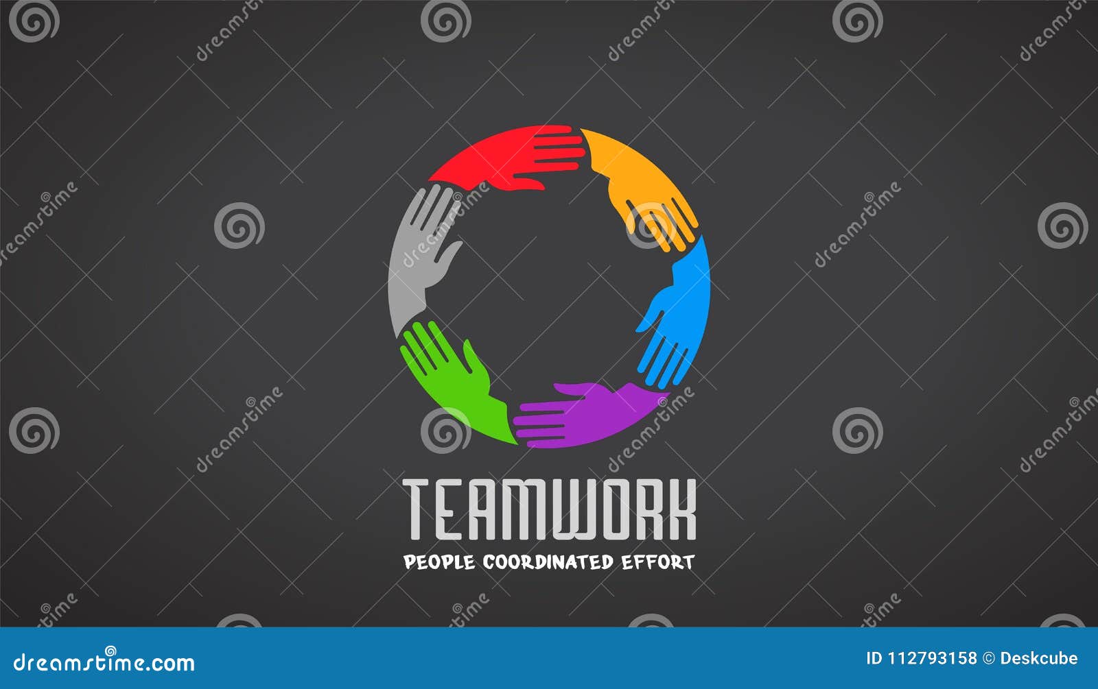 Teamwork Business Hands Logo Design Stock Vector - Illustration of ...