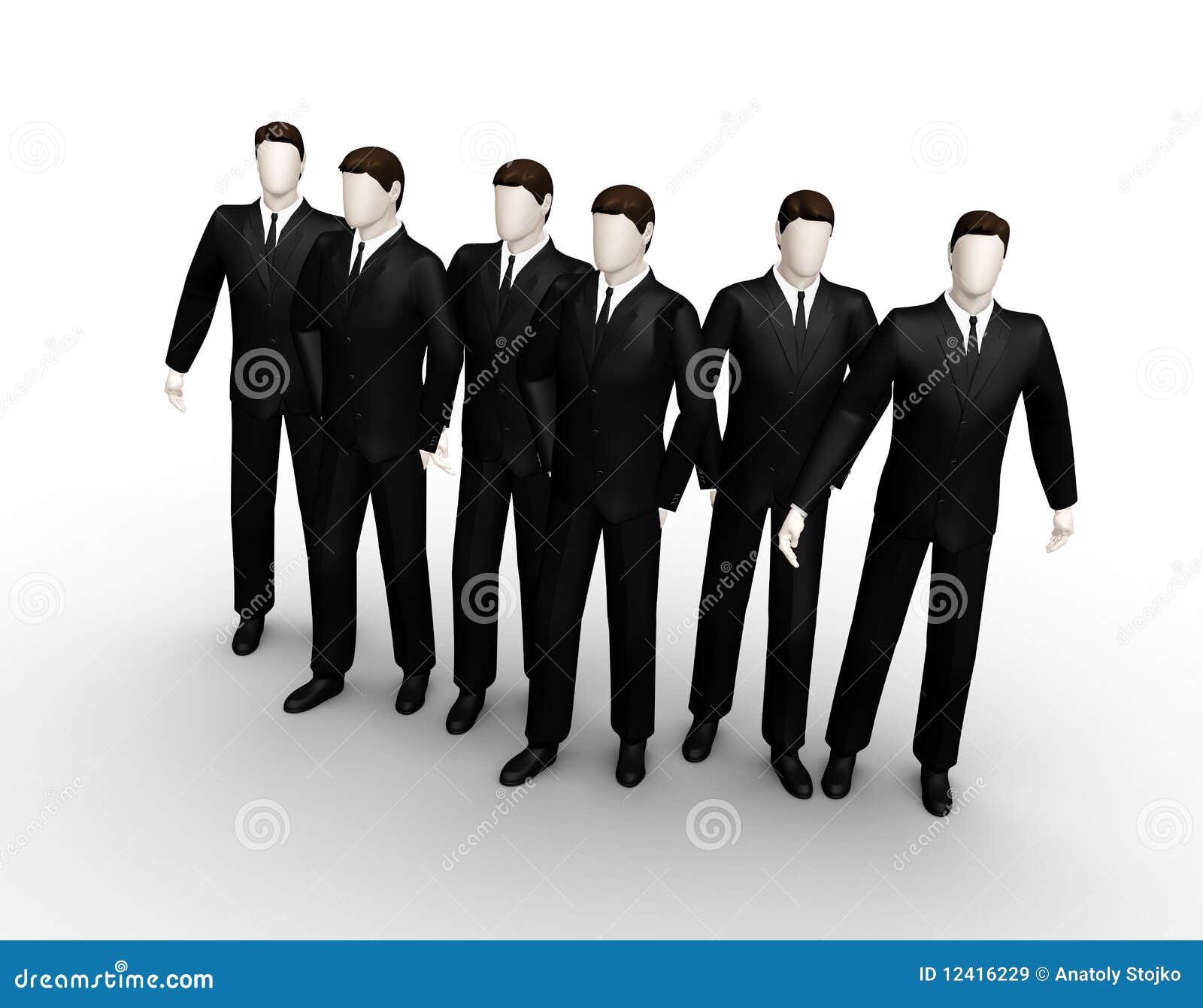 Group of six businessman stock illustration. Illustration of people ...