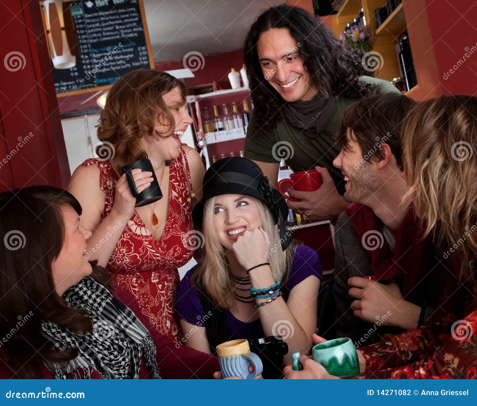 Group of six friends stock photo. Image of mixed, hispanic - 14271082