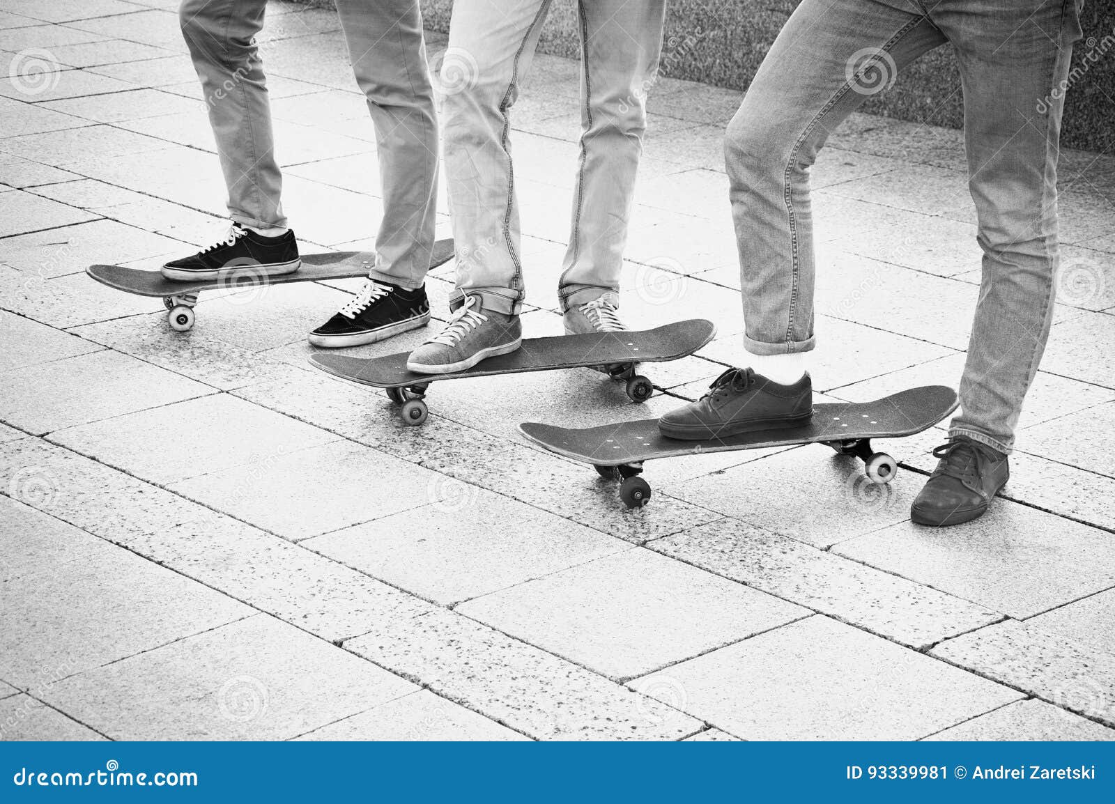 Group of Skateboarders are Standing Near Their Boards Stock Image ...