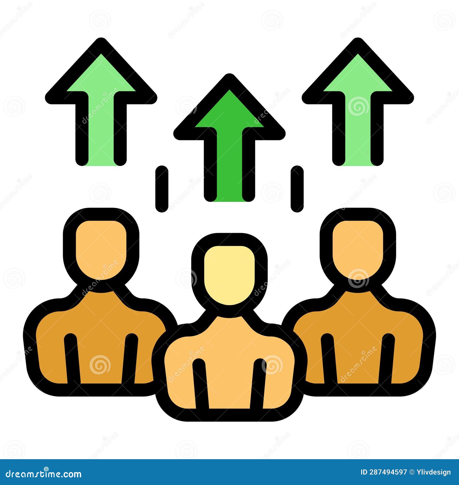 Group Skill Level Icon Flat Stock Illustration - Illustration of ...