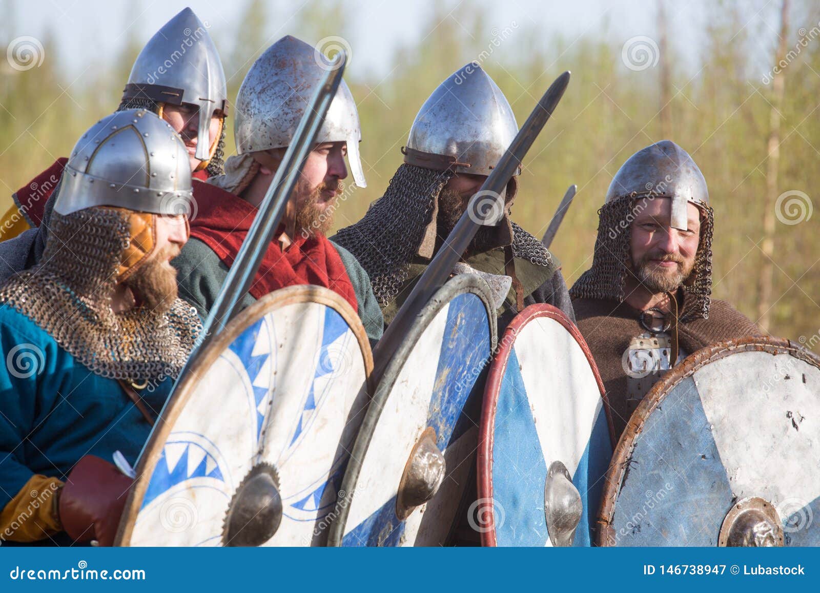 Slav Warriors in Reenactment Battle Editorial Photography - Image of ...