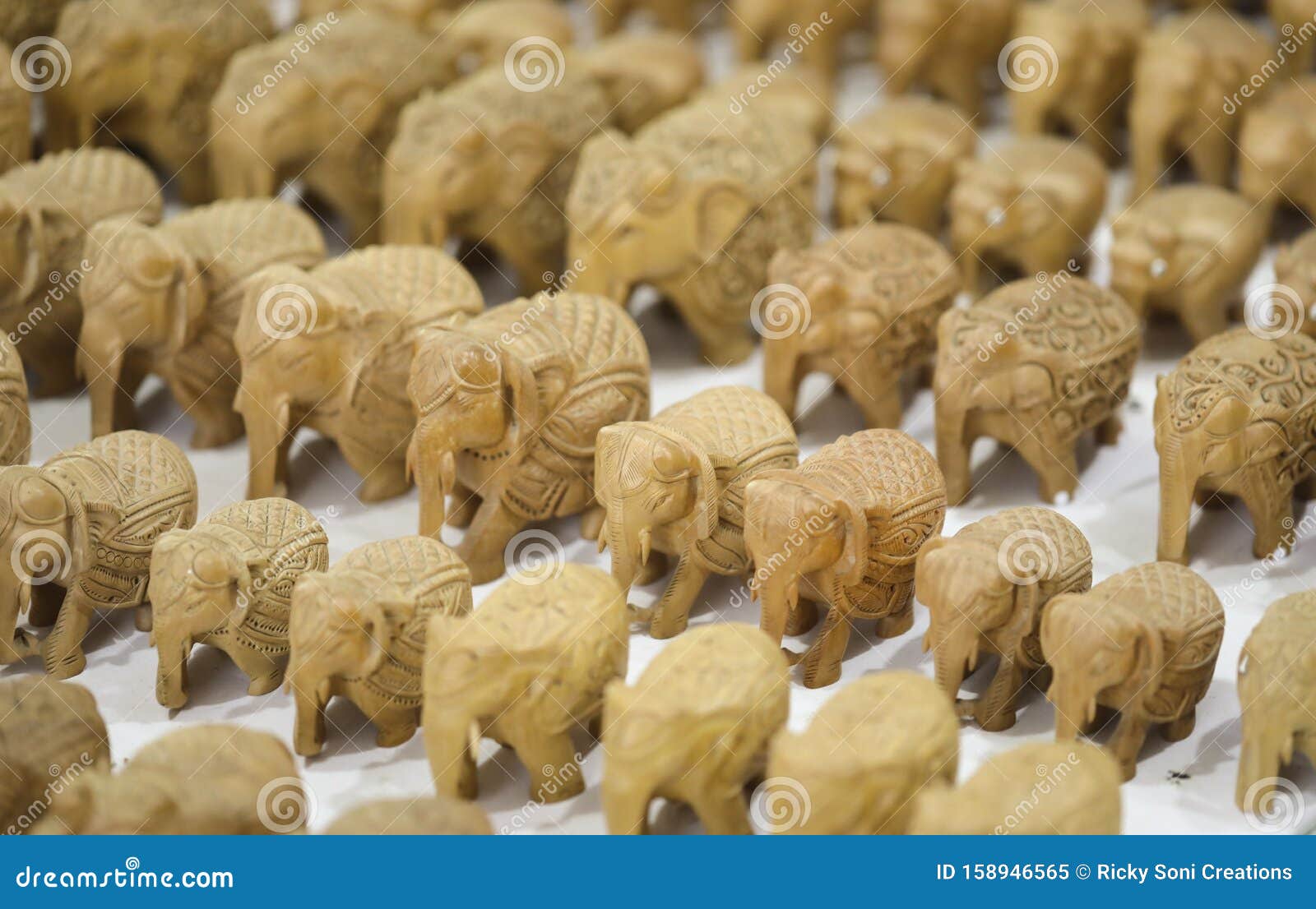 Group of Small Elephant Statue Stock Image - Image of elephant, group ...