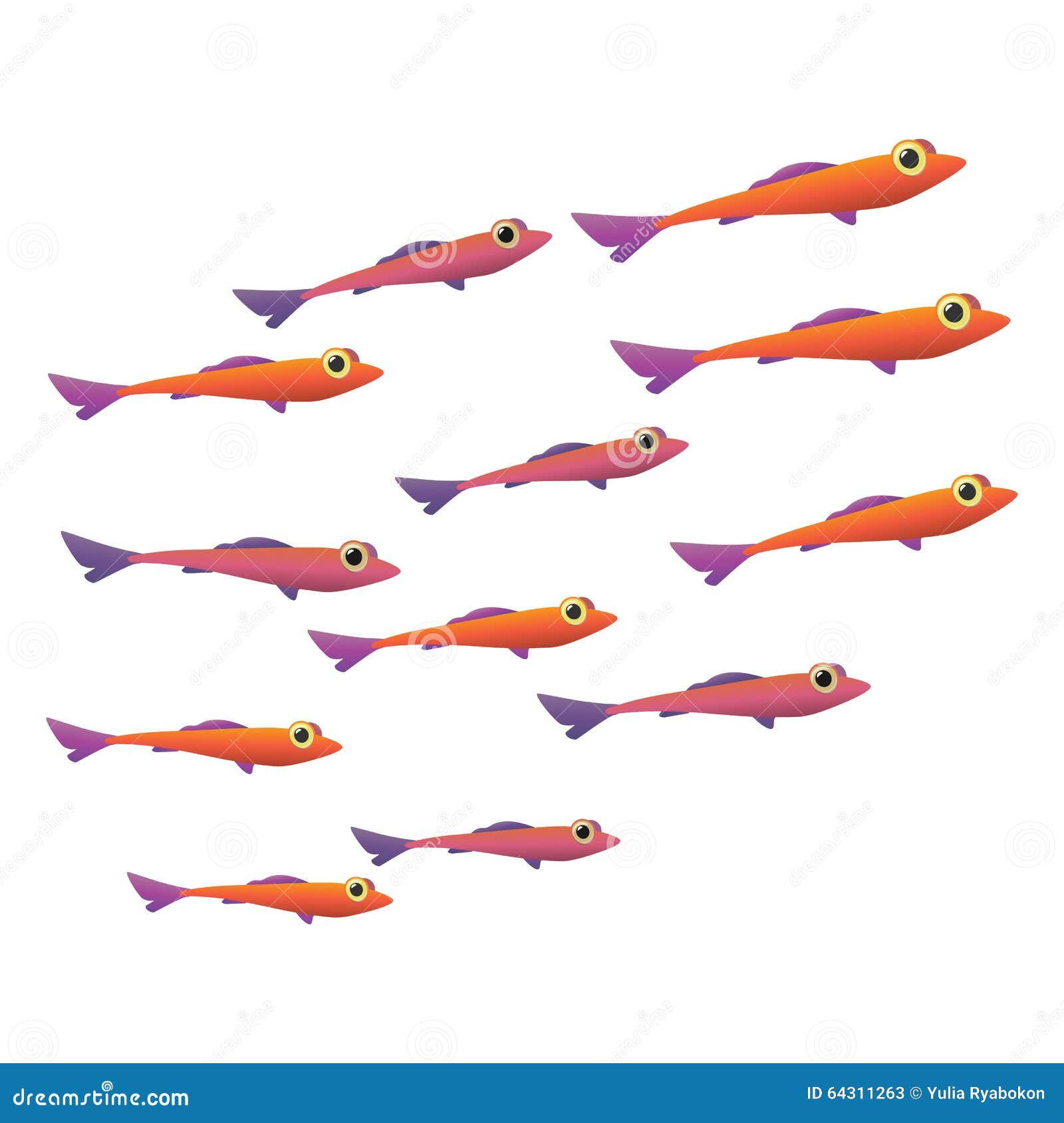 Group Of Fish Clipart