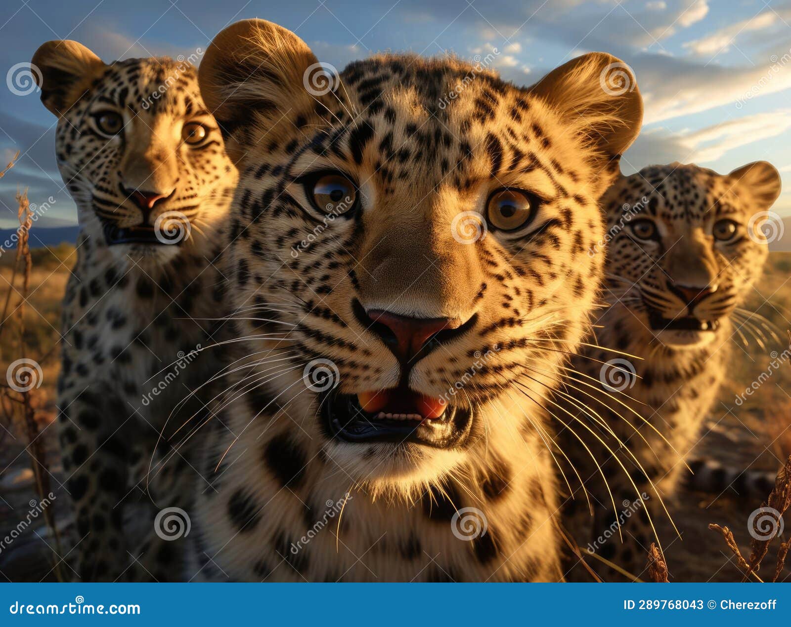 A group of small leopards stock image. Image of insect - 289768043