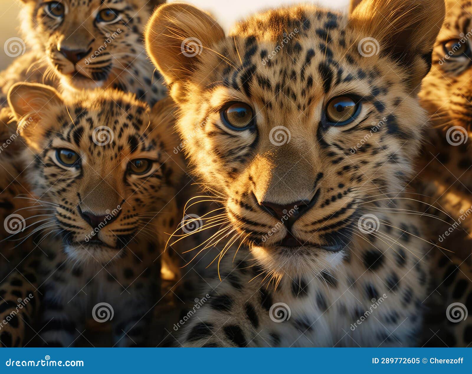 A group of small leopards stock image. Image of tropical - 289772605