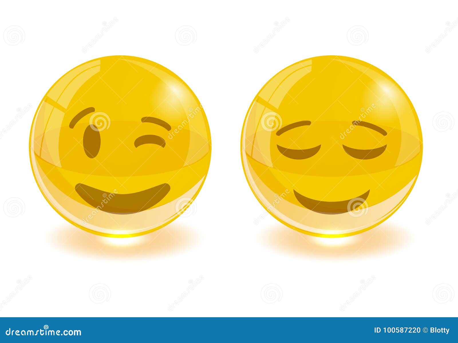 Group Of Smiley Emoticons, Emoji, Vector Illustration. | CartoonDealer ...