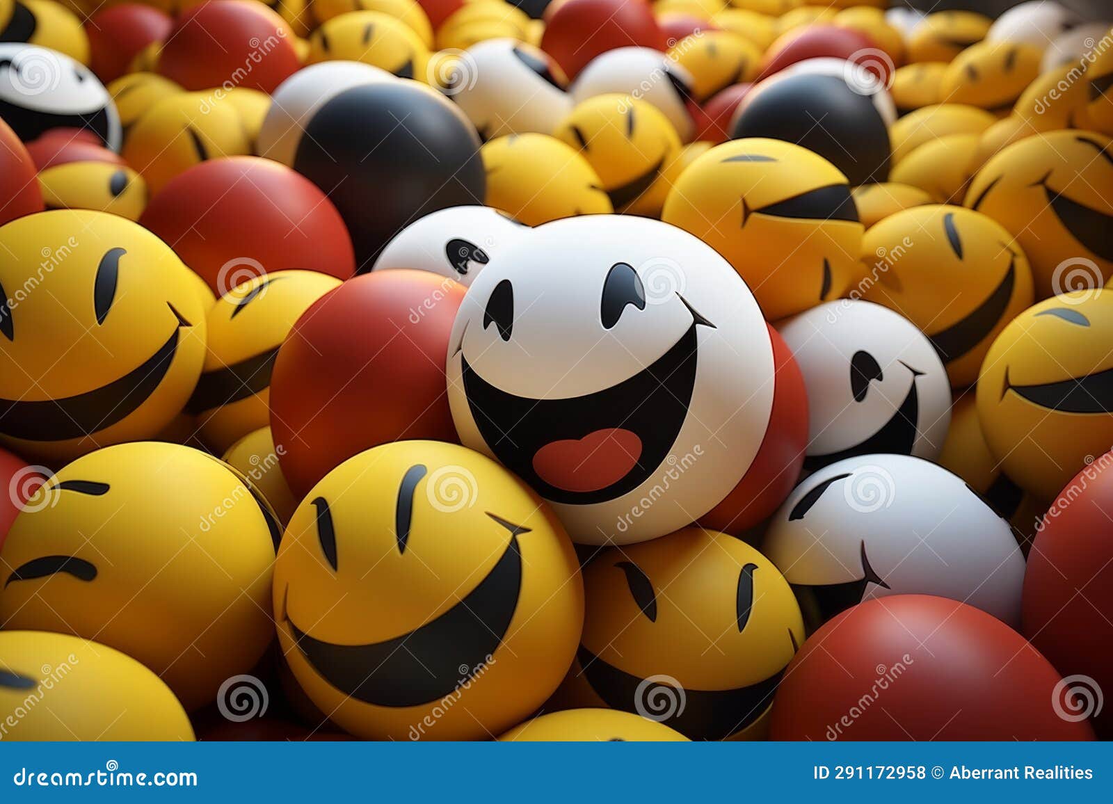 A Group of Smiley Faces are Surrounded by Other Smiley Faces Stock ...