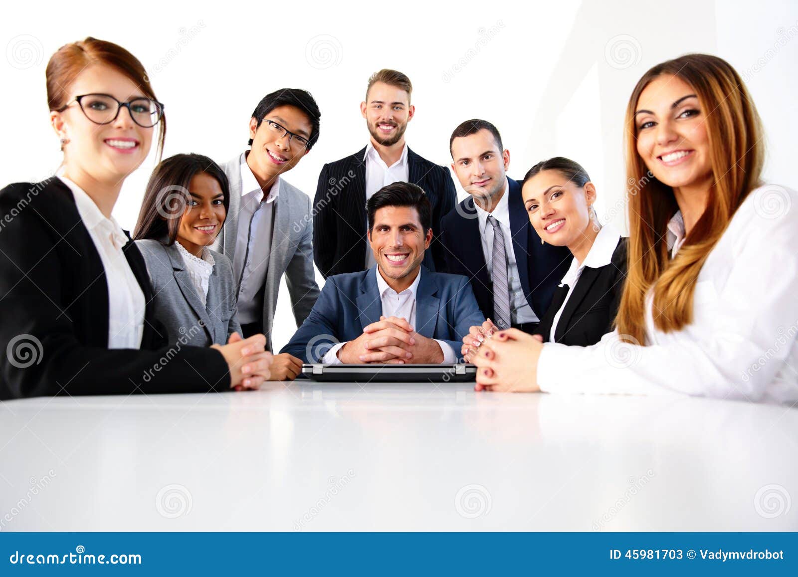 Group of a Smiling Colleagues Stock Image - Image of colleagues, proud ...