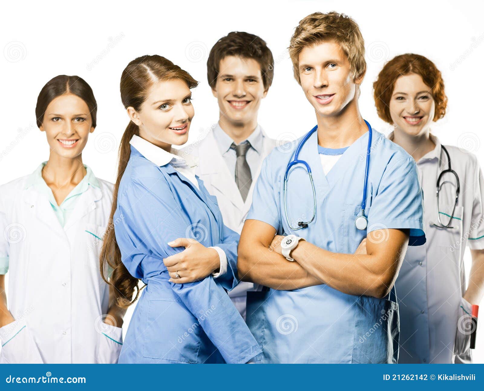 Group of Smiling Doctors on White Background Stock Photo - Image of ... Group of Smiling Doctors on White Background Stock Photo - Image of ...