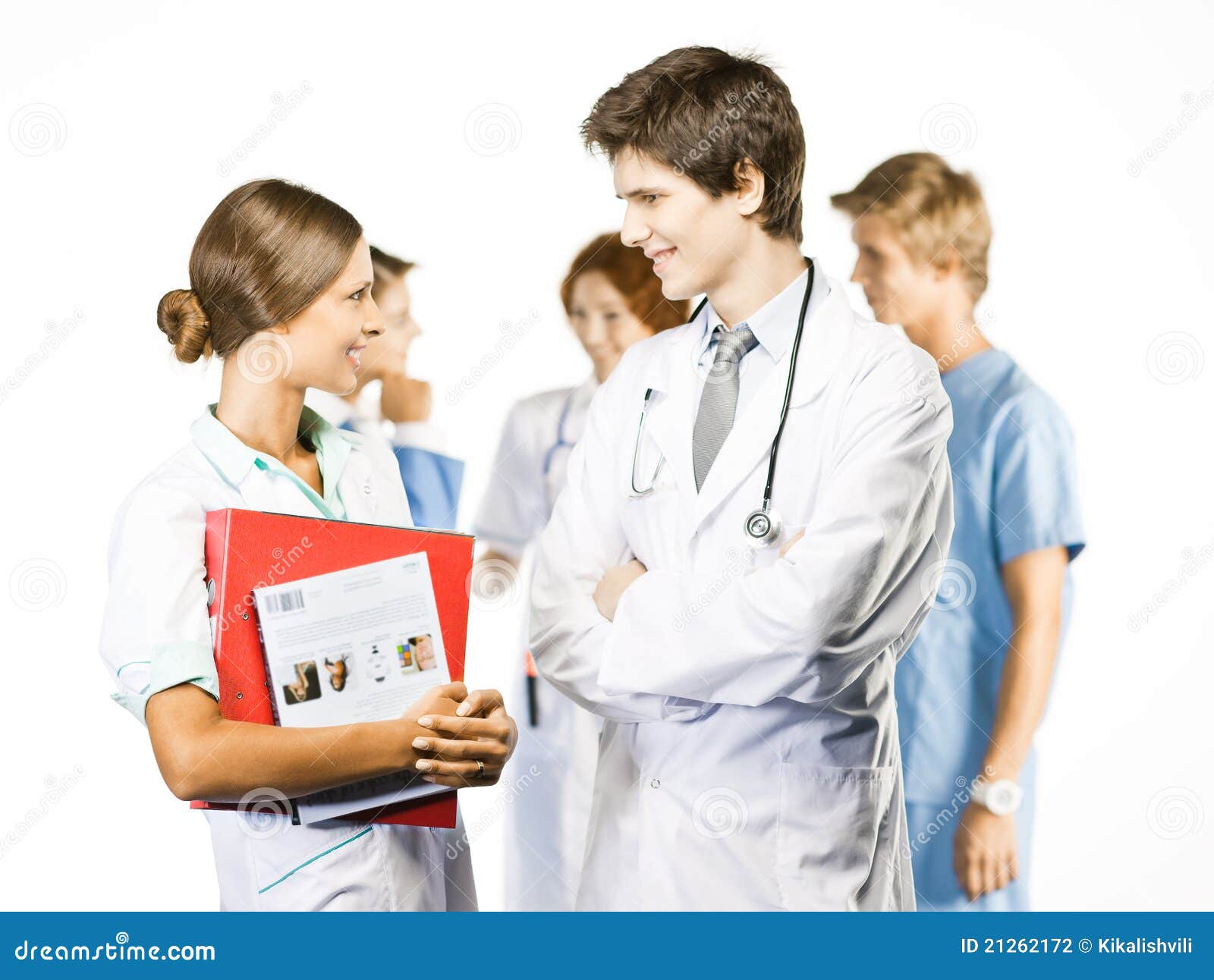 Group of Smiling Doctors on White Background Stock Photo - Image of ... Group of Smiling Doctors on White Background Stock Photo - Image of ...