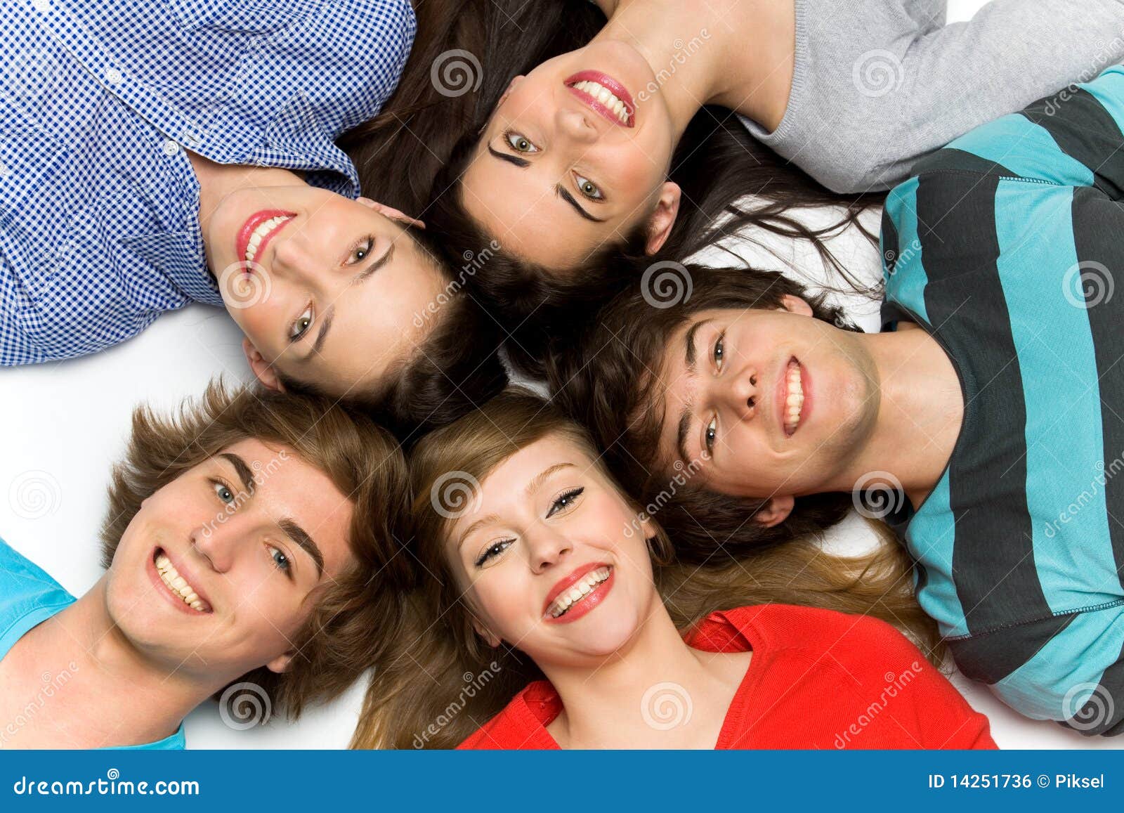 Group of smiling friends stock photo. Image of female - 14251736