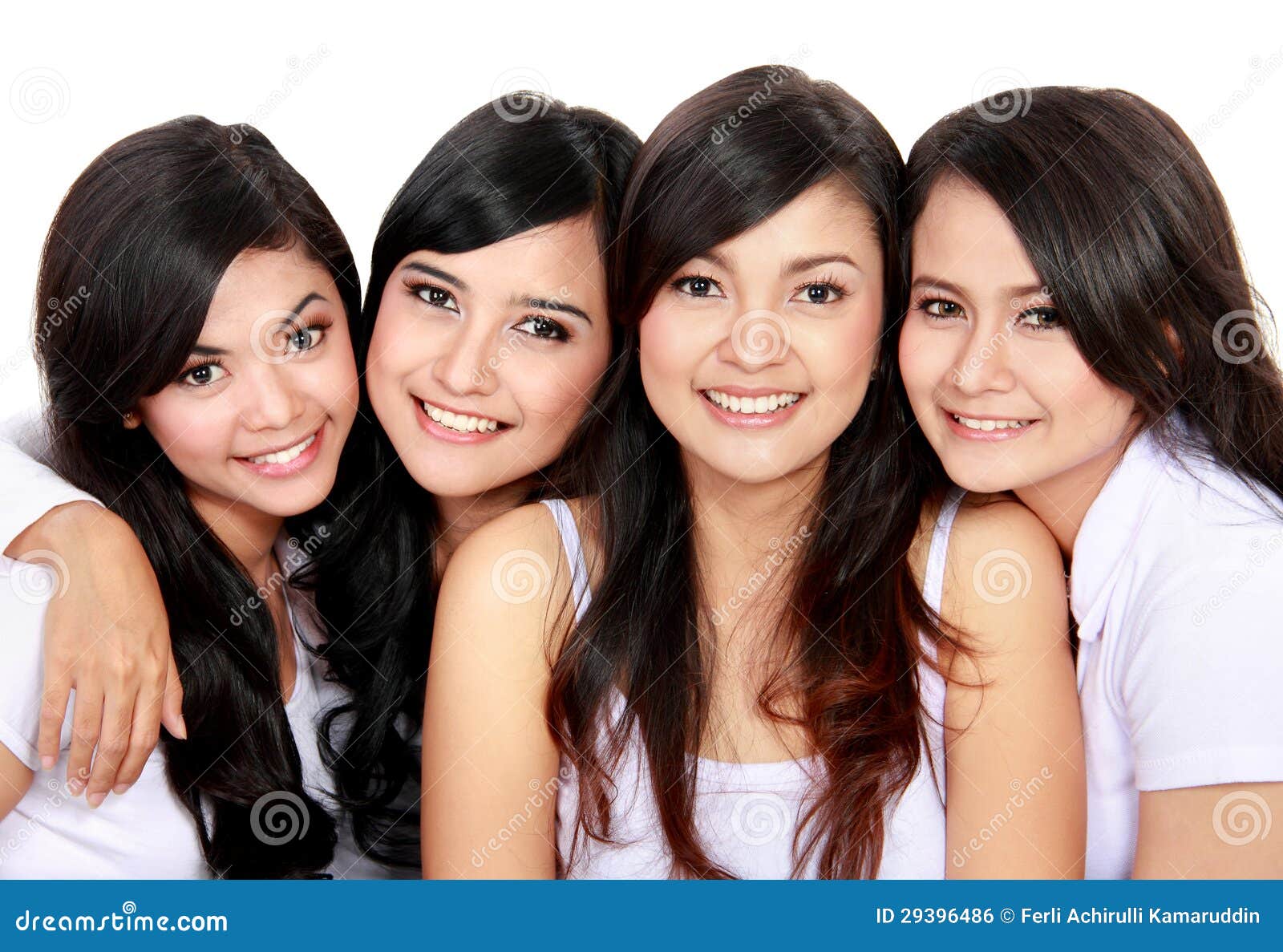 Group Of Smiling Girls Royalty Free Stock Image - Image: 29396486