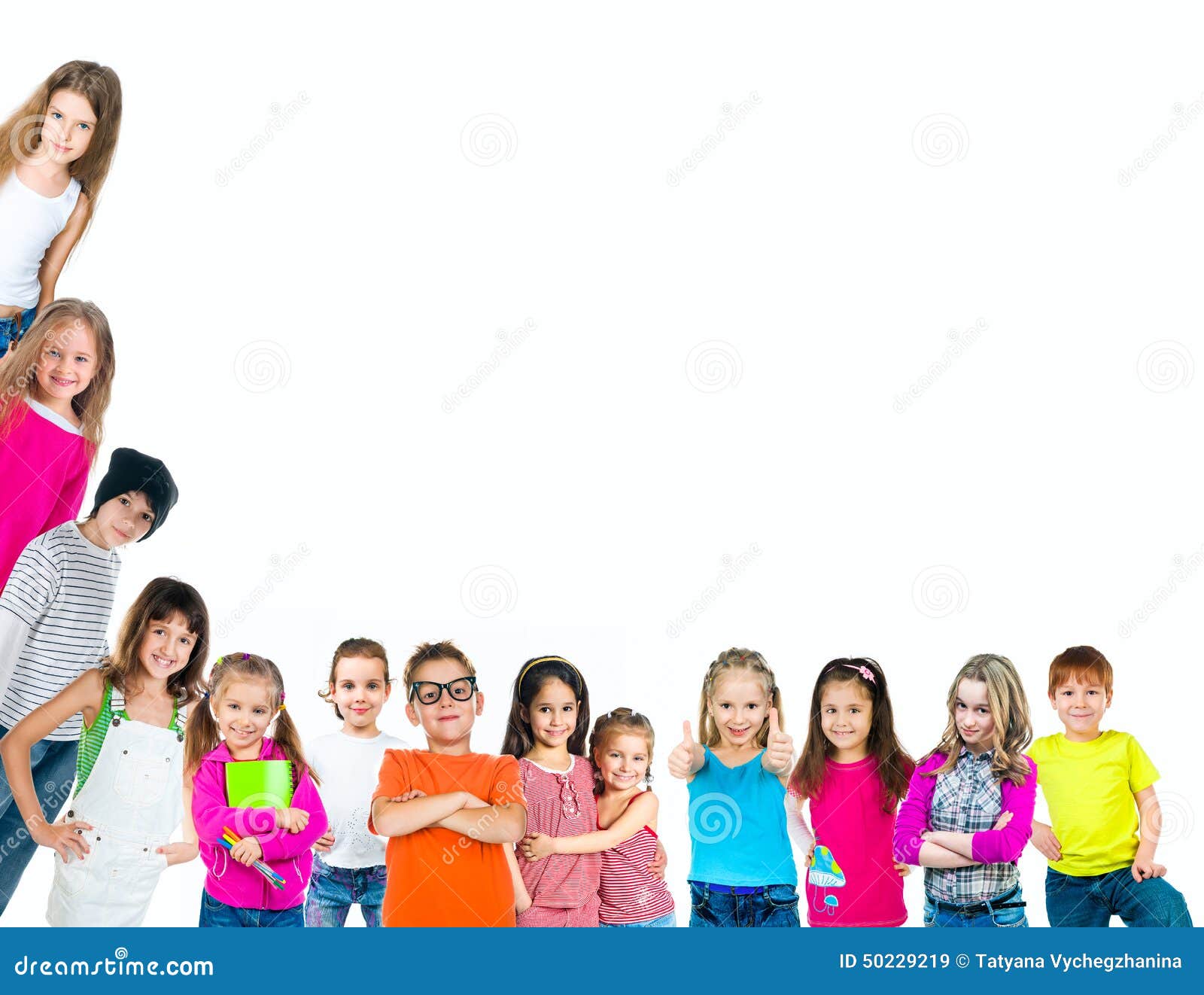Group of smiling kids stock image. Image of smiling, cheerful - 50229219