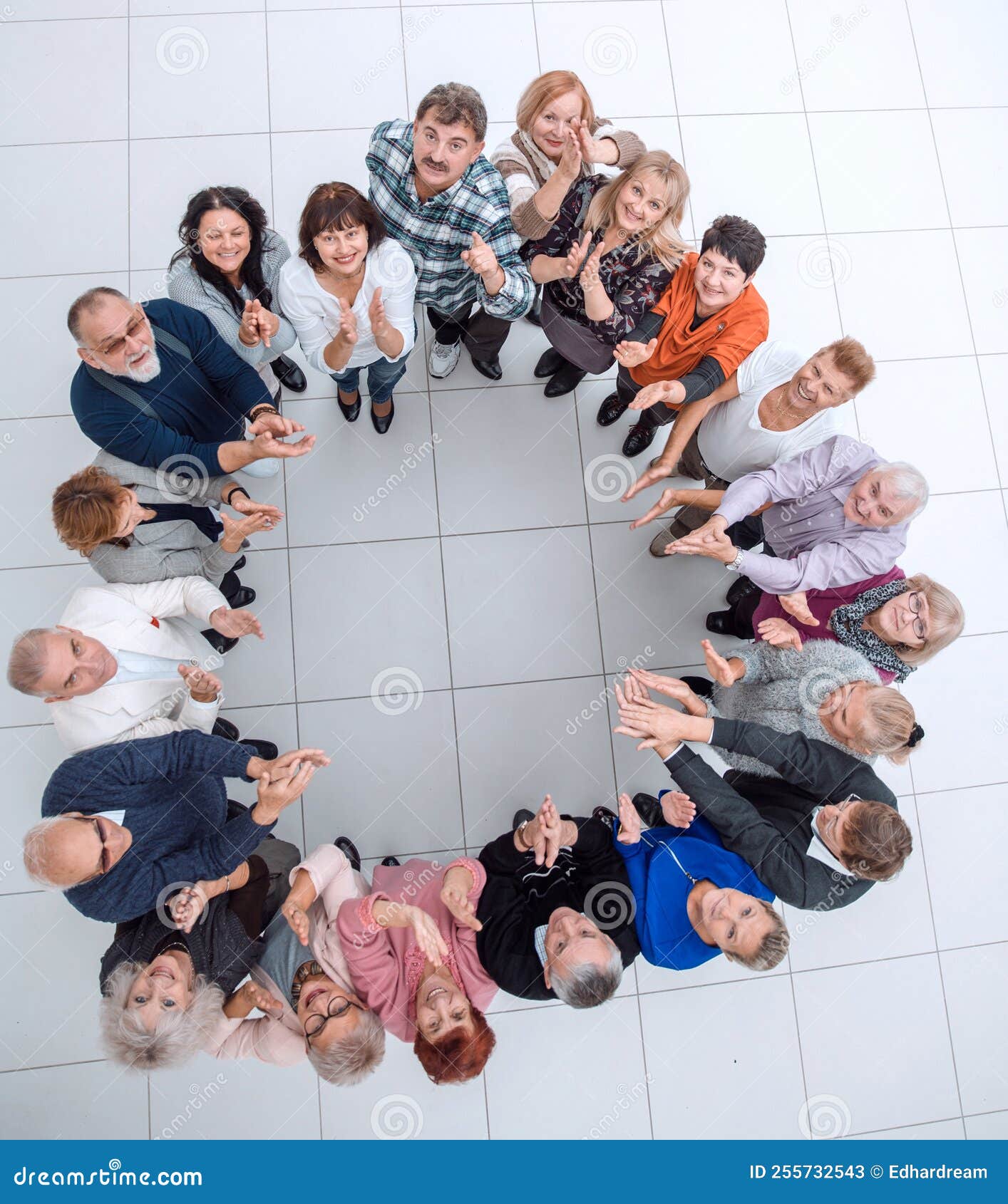 Group of Smiling Older People Pointing at You. Stock Image - Image of ...