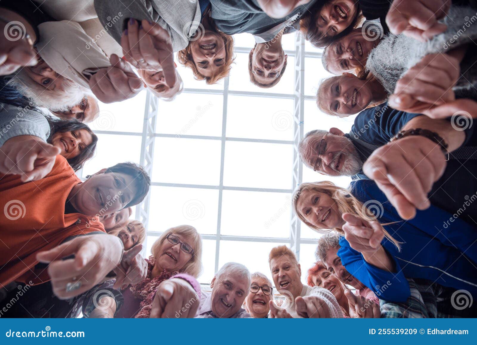 Group of Smiling People Pointing at the Camera Stock Image - Image of ...