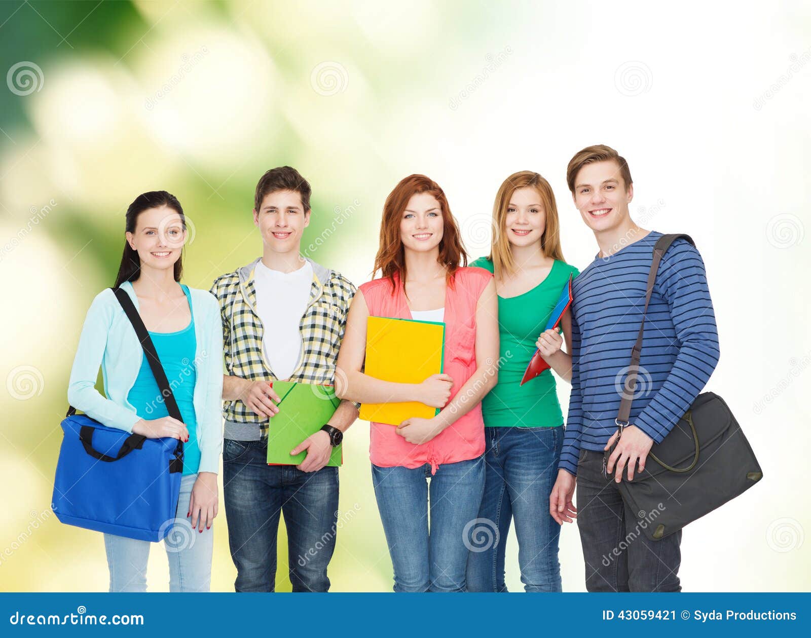 Group of Smiling Students Standing Stock Image - Image of laughing ...