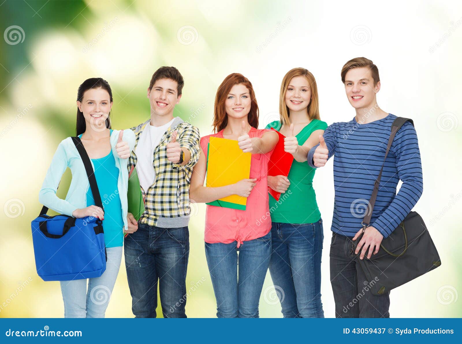 Group of Smiling Students Standing Stock Image - Image of friendly ...