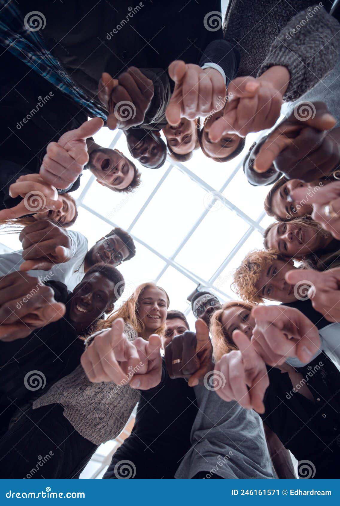 Group of Smiling Young People Pointing at You Stock Image - Image of ...