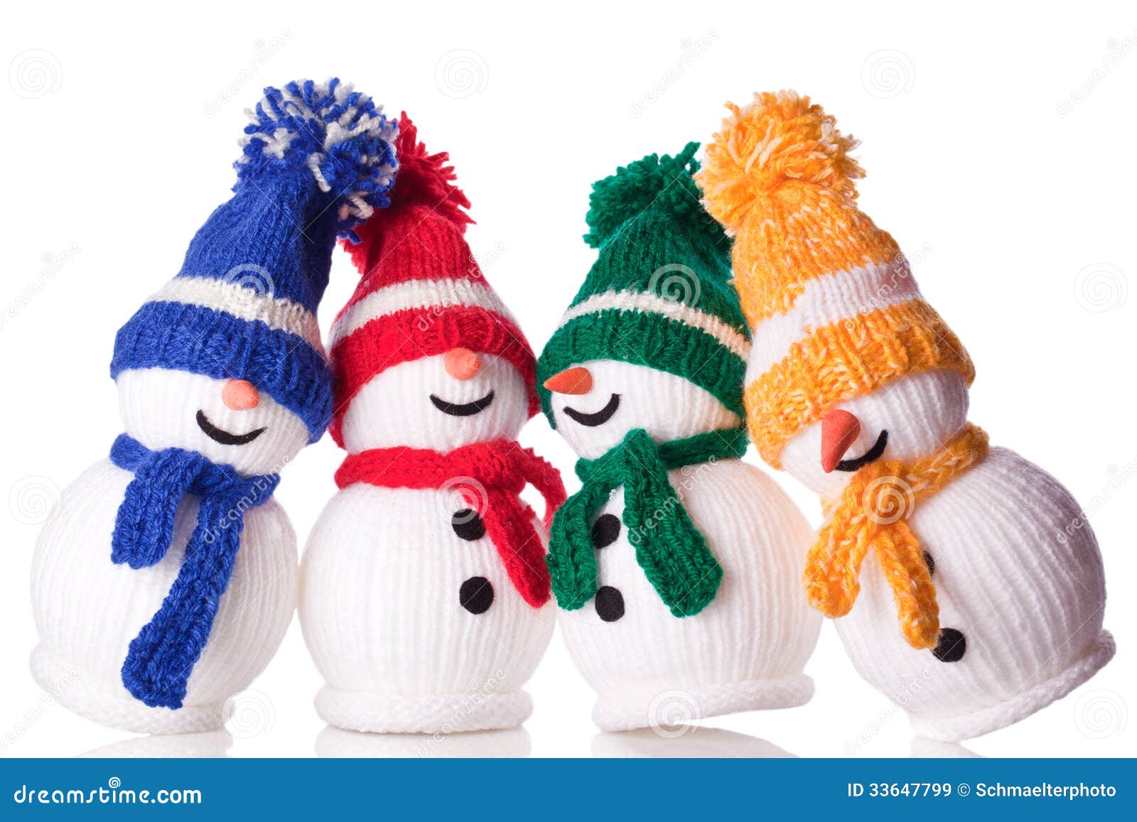 Group of snowman stock image. Image of snowman, knitted - 33647799