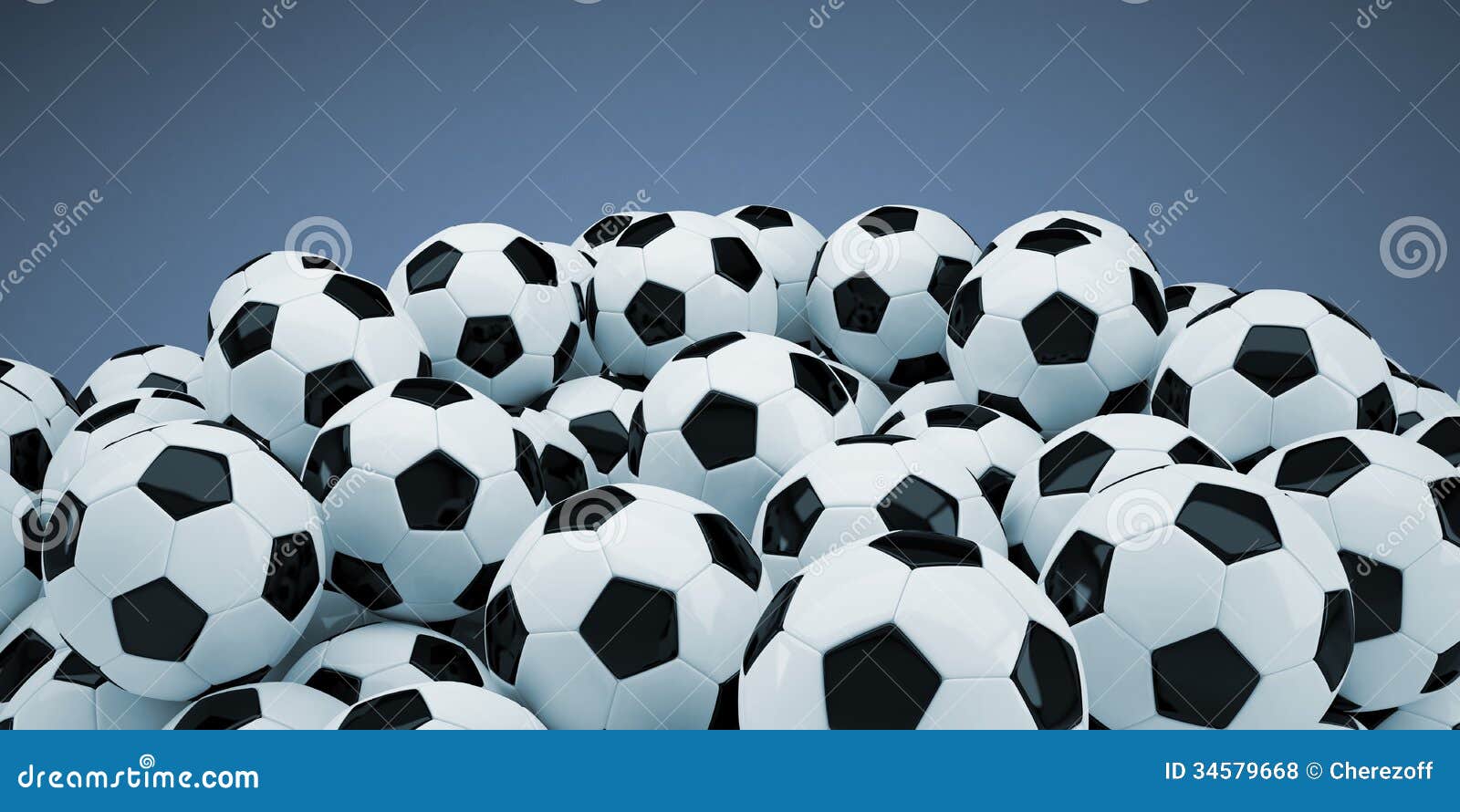 Group of soccer balls stock illustration. Illustration of round - 34579668