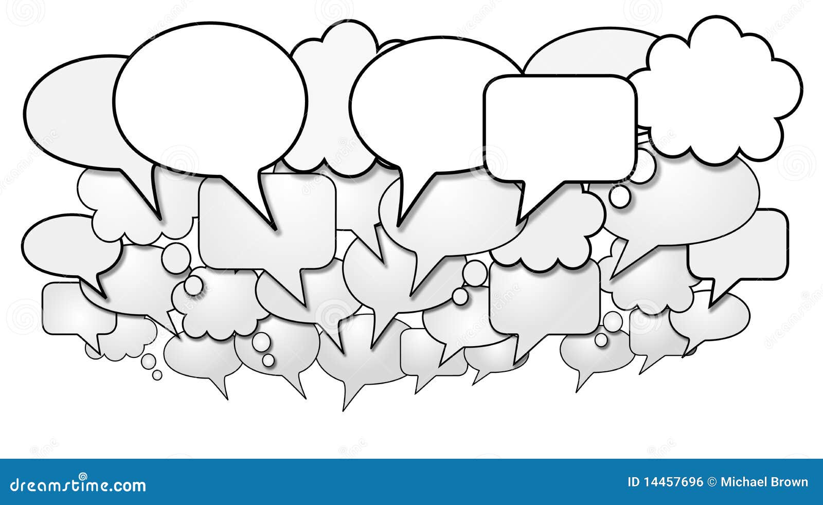 Talk And Speech Balloons Or Bubbles Cartoon Vector | CartoonDealer.com ...