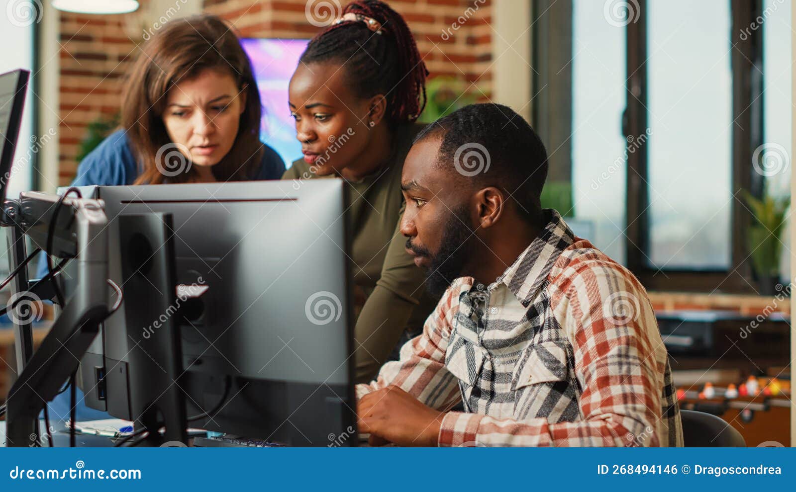 Group of Software Developers Using Creative Skills To Plan New Advanced ...