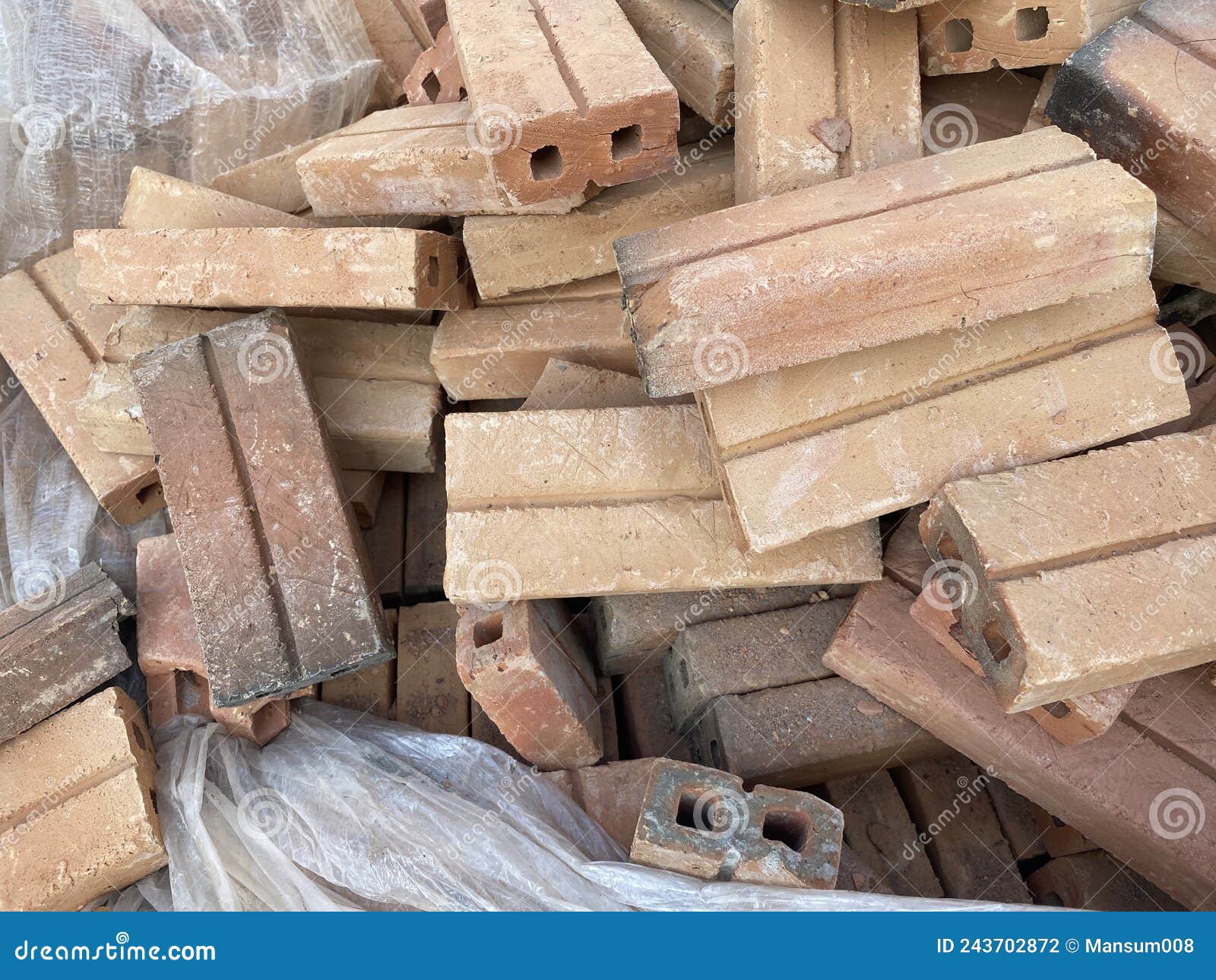 Group Soil Brick in Industry Site Stock Photo - Image of industry ...