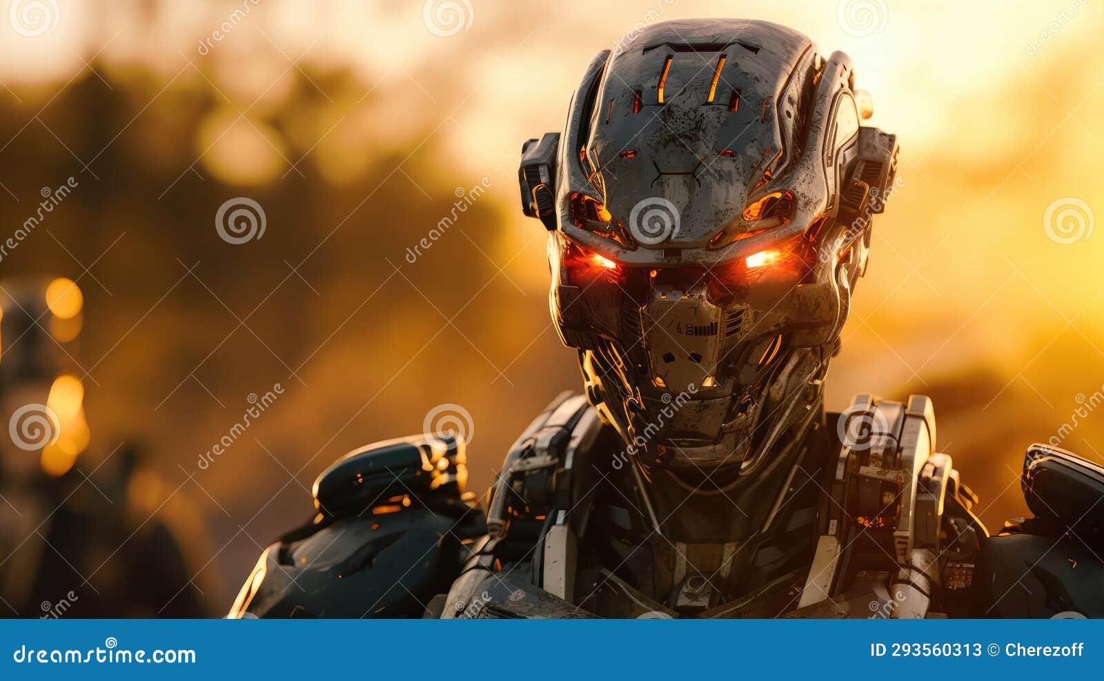 Group of Combat Robots Soldiers Stock Illustration - Illustration of ...