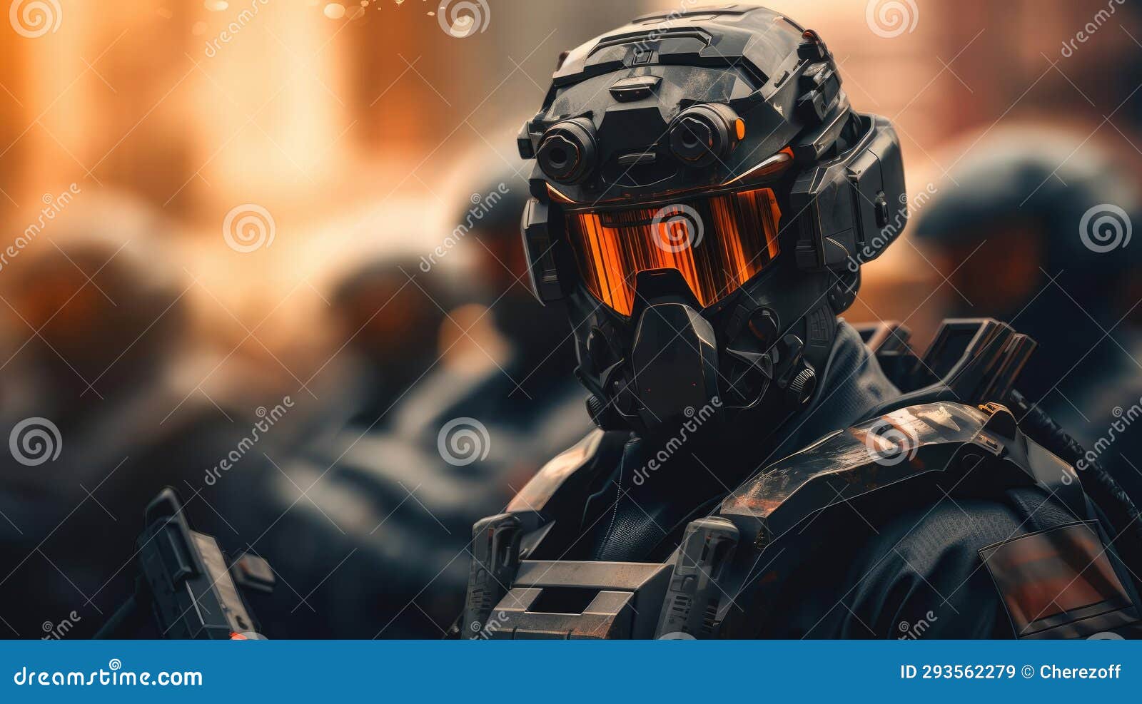 Group of Combat Robots Soldiers Stock Illustration - Illustration of ...