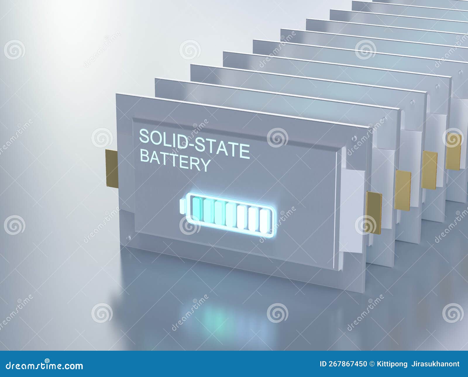 Group of Solid-state or Rechargeable Batteries Stock Illustration ...
